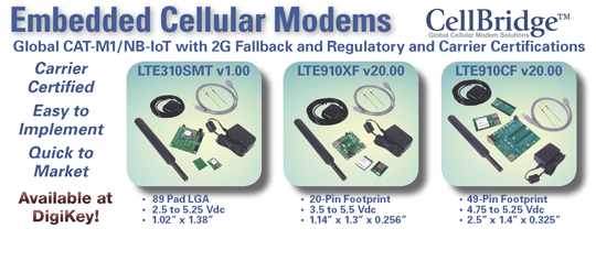 Janus IoT product and service solutions using LTE telecommunication modems