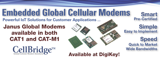 Janus IoT product and service solutions using LTE telecommunication modems